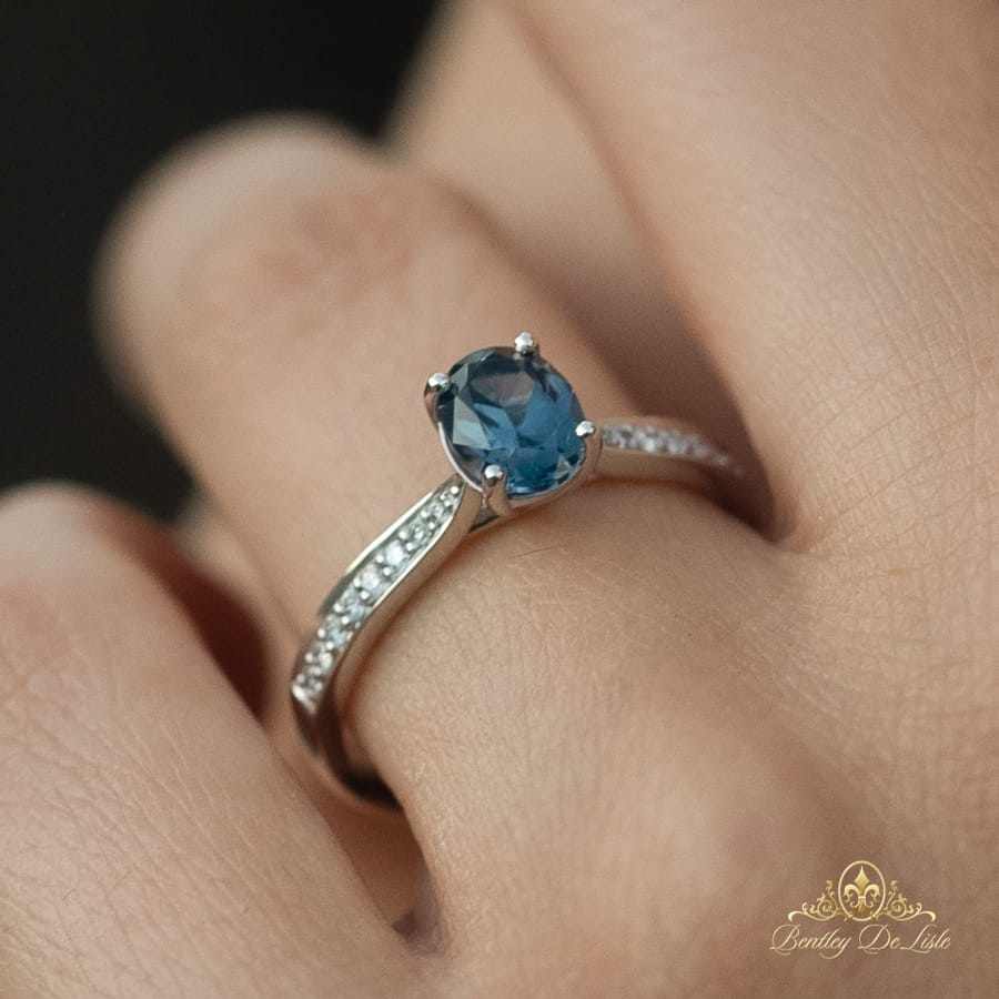 Blue Nigerian Sapphire Diamond Ring | Brisbane | Bentley De Lisle