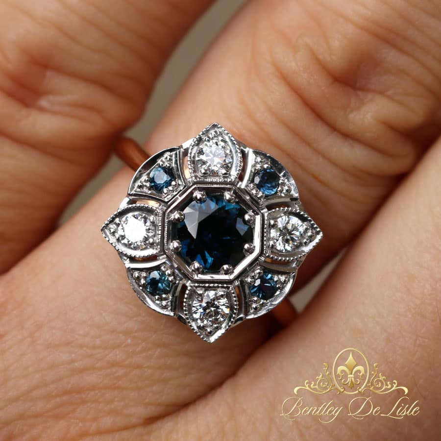 Art Deco Triple Cluster Ring - Bentley De Lisle